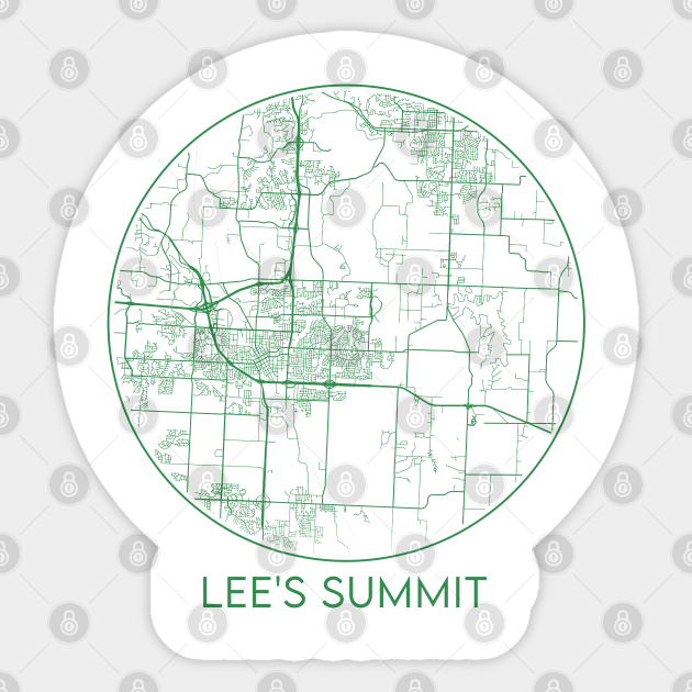 Lee'S Summit Missouri map - Lees Summit - Sticker | TeePublic Lee'S Summit Missouri map - Lees Summit - Sticker | TeePublic